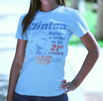 Bill Clinton 'Building a Bridge' 1996 Presidential Campaign T-Shirt ...