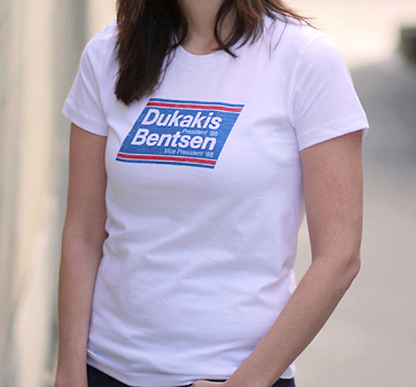 Michael Dukakis - Lloyd Bentsen 1988 Presidential Campaign T-Shirt ...